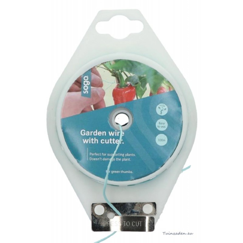 Binding wire 100m with cutter SOGO - Garden plant clips • Tuinzaden.eu