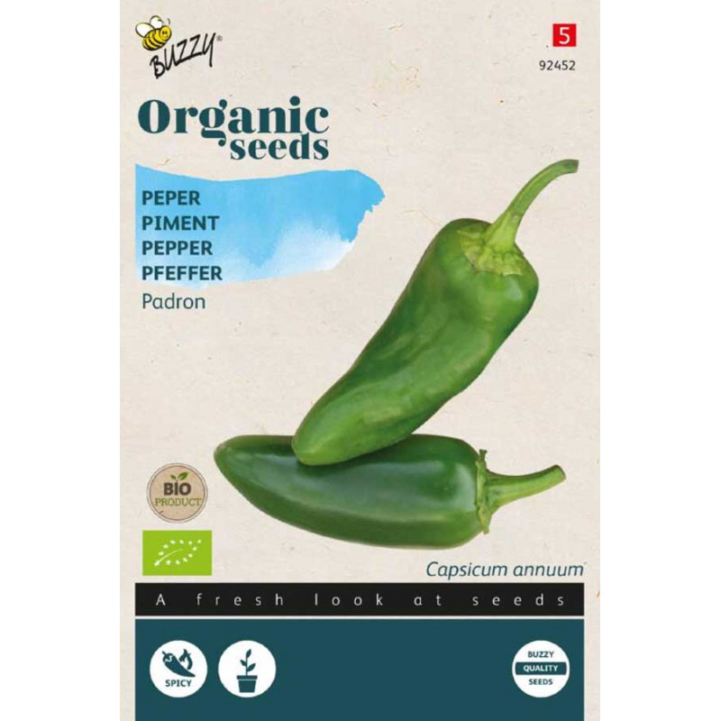 Padron Spanish pepper Organic seeds - Pepper Other • Tuinzaden.eu