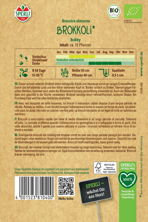 Bobby broccoli organic seeds - Calabrese Other • Tuinzaden.eu