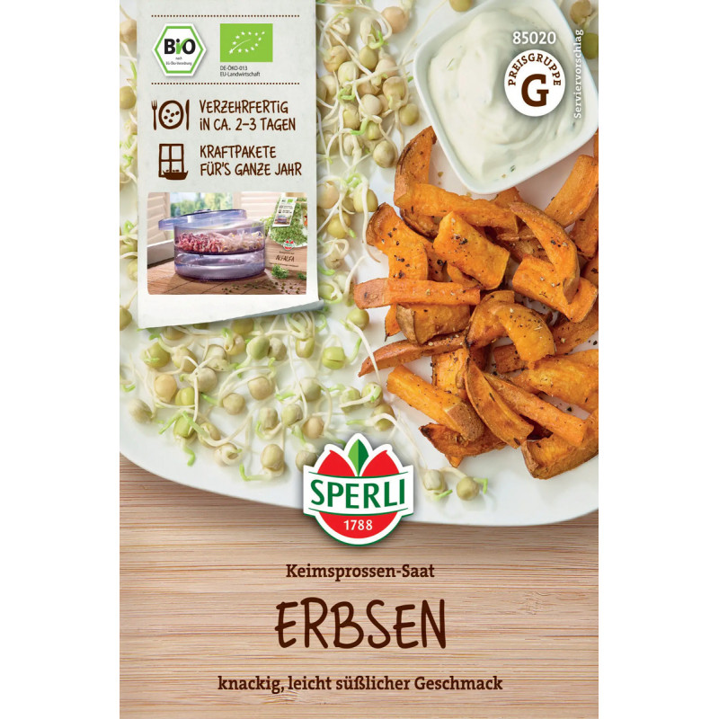 Pea sprouts BIO seeds - Organic sprouting Other • Tuinzaden.eu