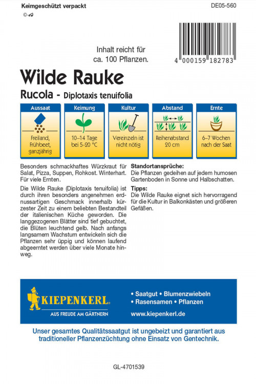 Wild Rauke Rocket Seeds - • Tuinzaden.eu