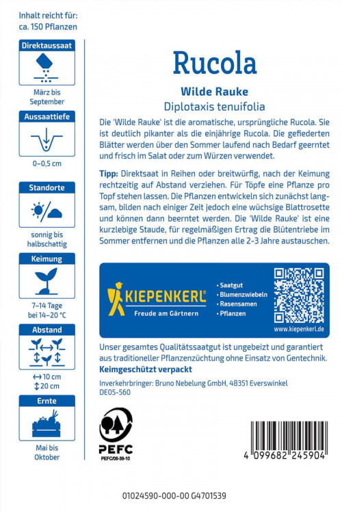 Wild Rauke Rocket Seeds - • Tuinzaden.eu