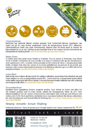 Citroen Limone Basilicum zaden - Zaden kopen? Tuinzaden.eu