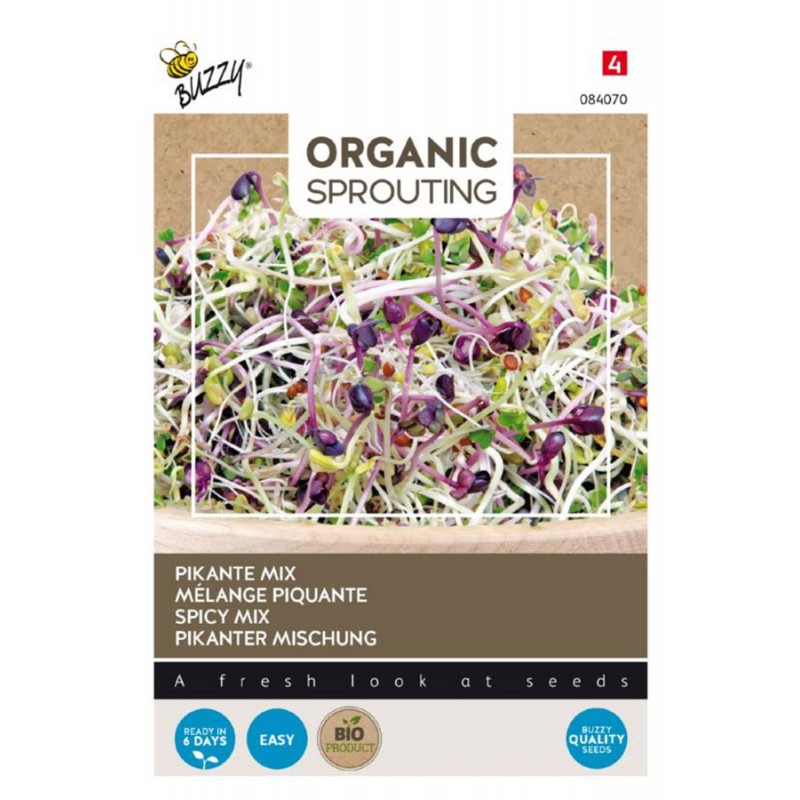 Spicy Mix Organic Sprouting seeds - Seeds • Tuinzaden.eu