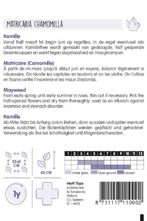Kamille zaden - Zaden kopen? Tuinzaden.eu